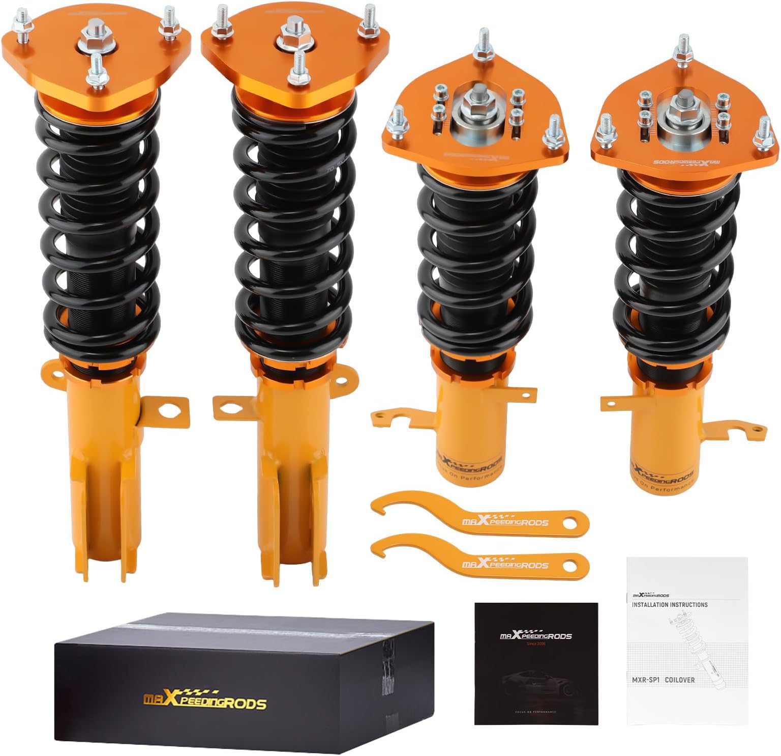 Amazon.com: GELUOXI Height Adjustable Coilover Suspension Shock ...