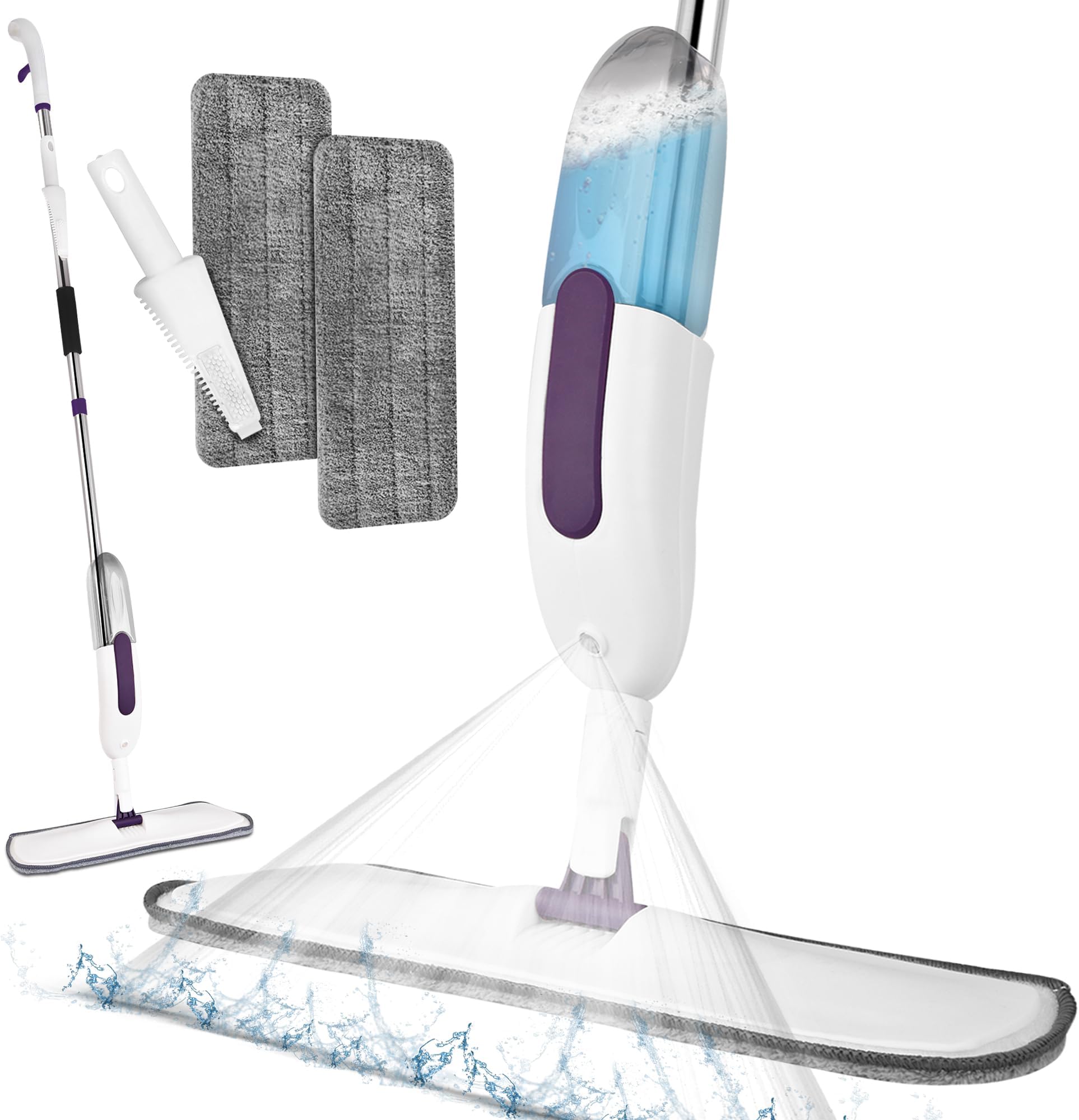 Spray Mop for Cleaning Floors - HOMSIER Microfibre Floor Mops Wet Dry ...