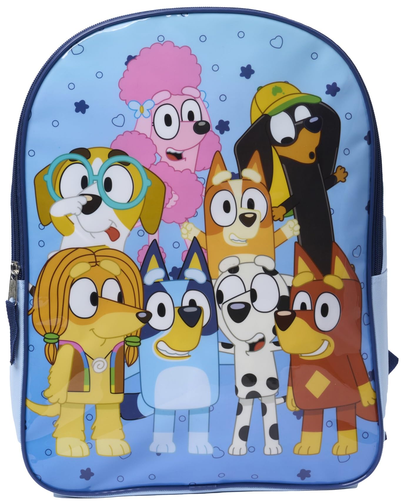 Amazon.com | Bluey 15" Backpack Bingo Coco Rusty Honey Indy Chloe ...