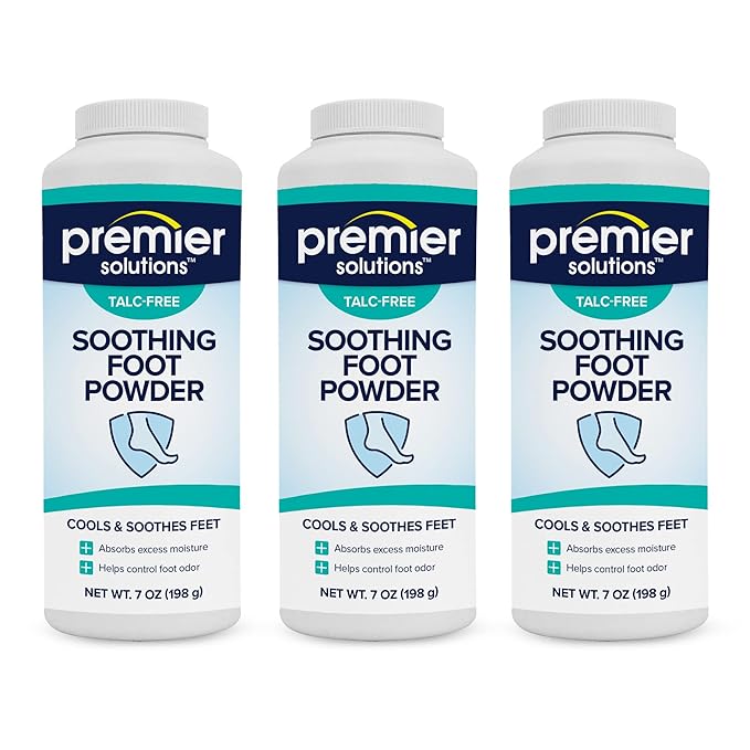 Amazon.com : Premier Solutions™ Talc-Free Soothing Foot Powder, Great ...