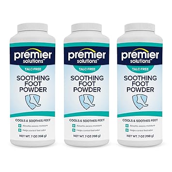 Amazon.com : Premier Solutions™ Talc-Free Soothing Foot Powder, Great ...