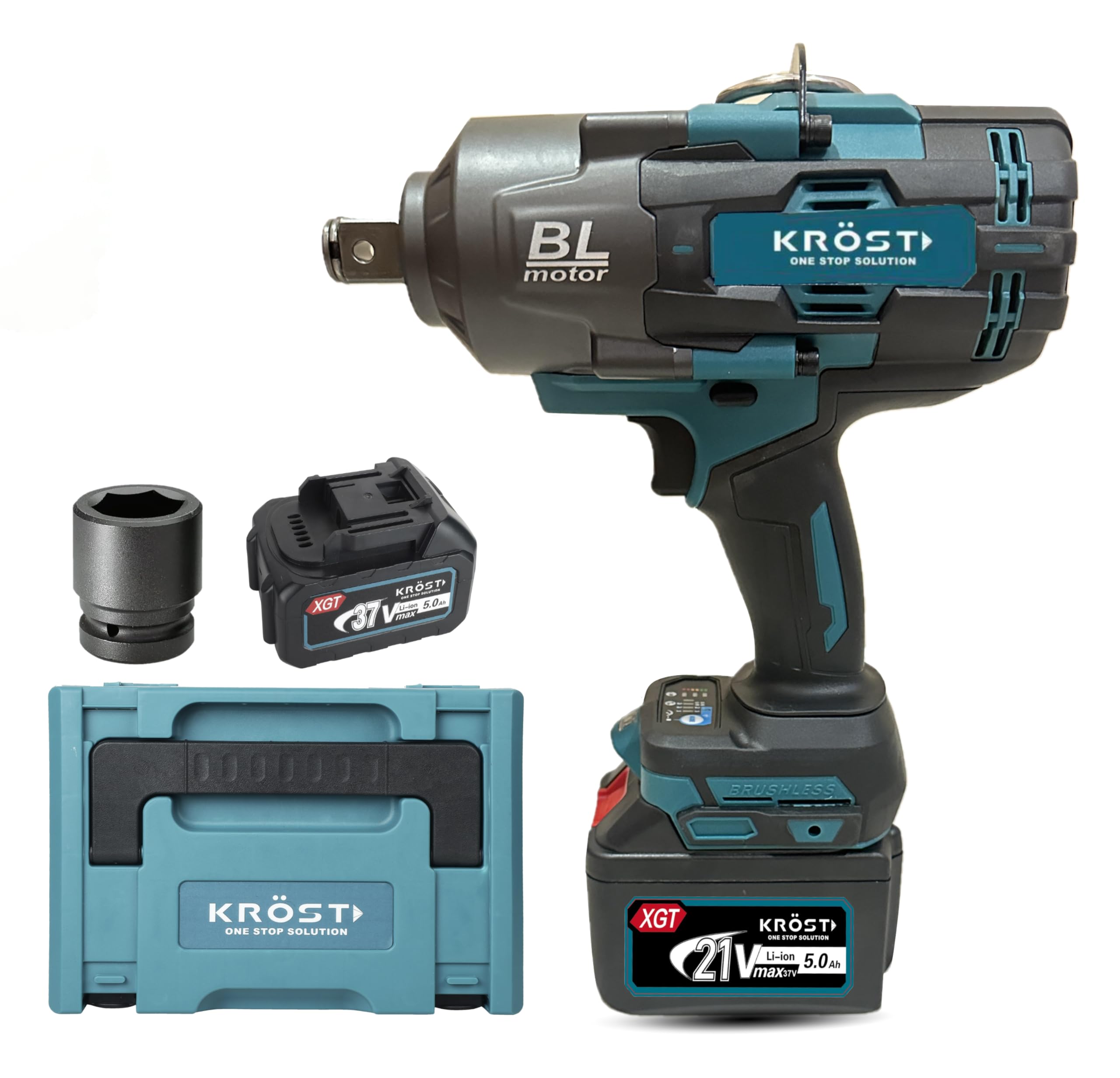 Buy KROST Pro Series 2100NM Torque Cordless Impact Wrench 3/4 ...