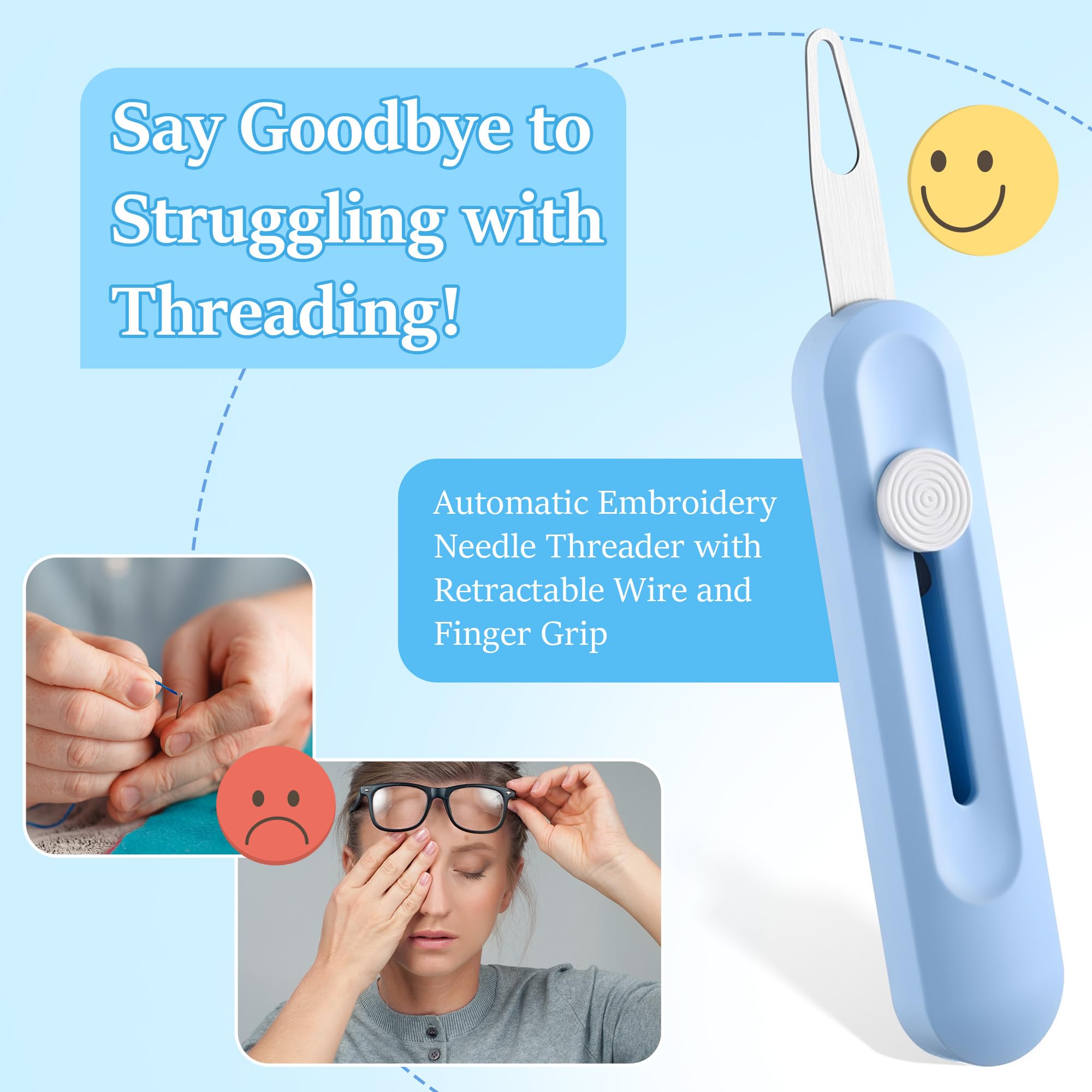 Snapklik.com : 2 Pack Needle Threaders For Hand Sewing, Automatic ...