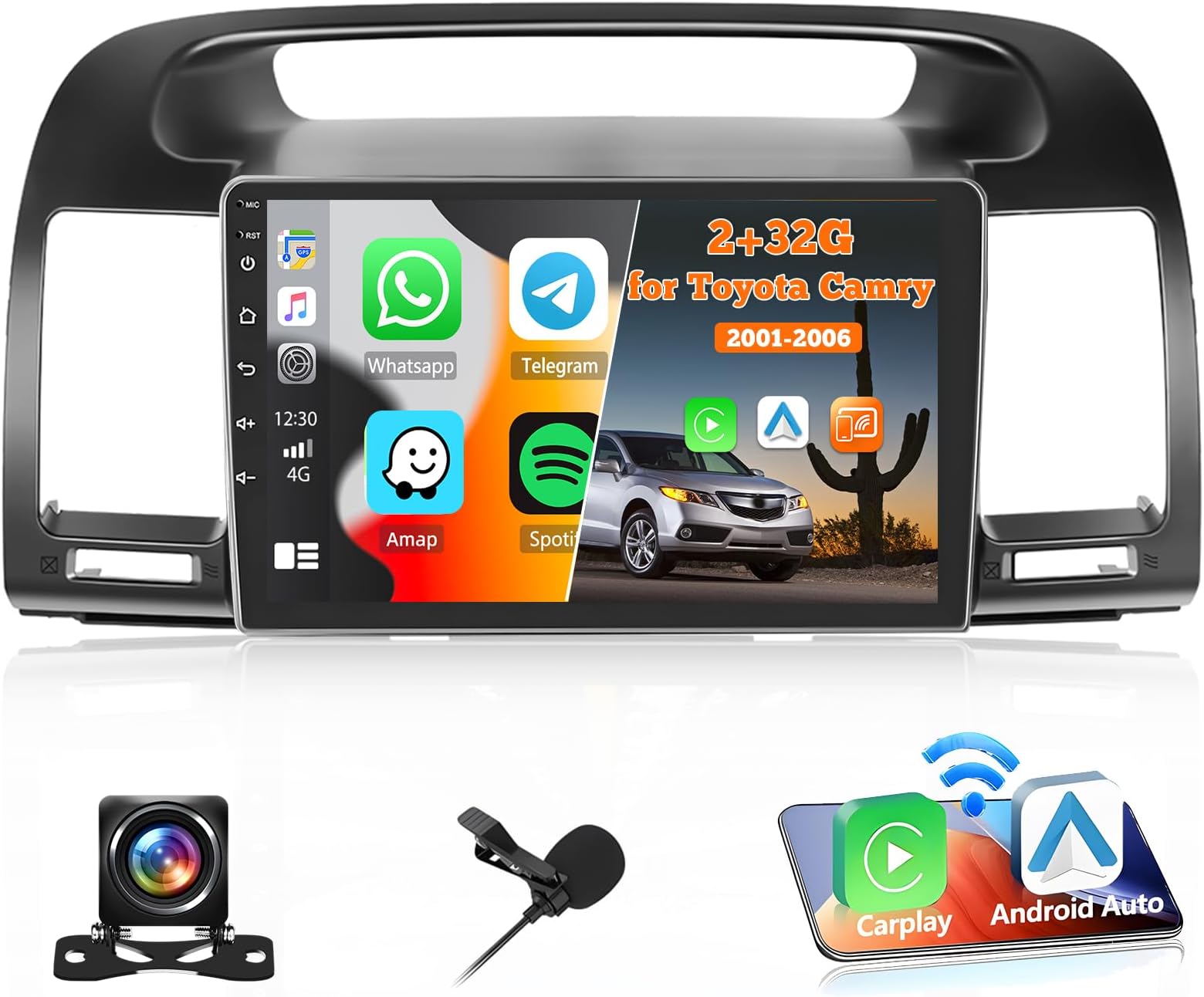 Amazon.com: [2G+32G] Car Radio for Toyota Camry 2000 2001 2002 2003 ...