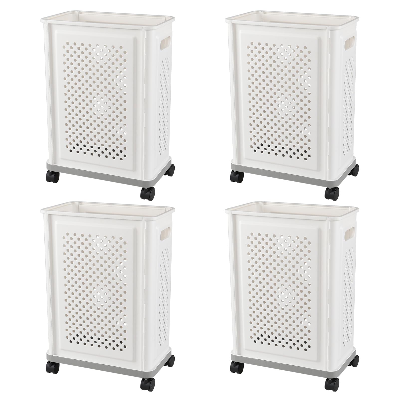 Amazon.com: Callyne 4 Packs Slim Rolling Laundry Basket with Wheel, 35 ...