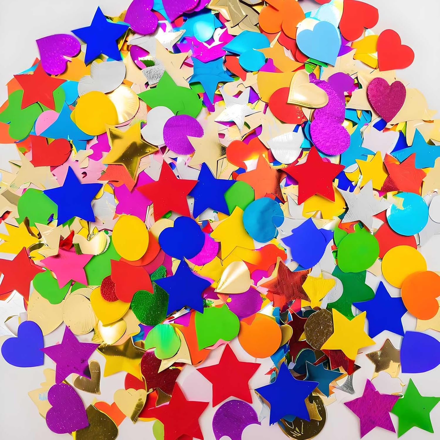 Amazon.com: XIKSXITN 100g (3.53OZ) Rainbow Foil Confetti - Assorted ...
