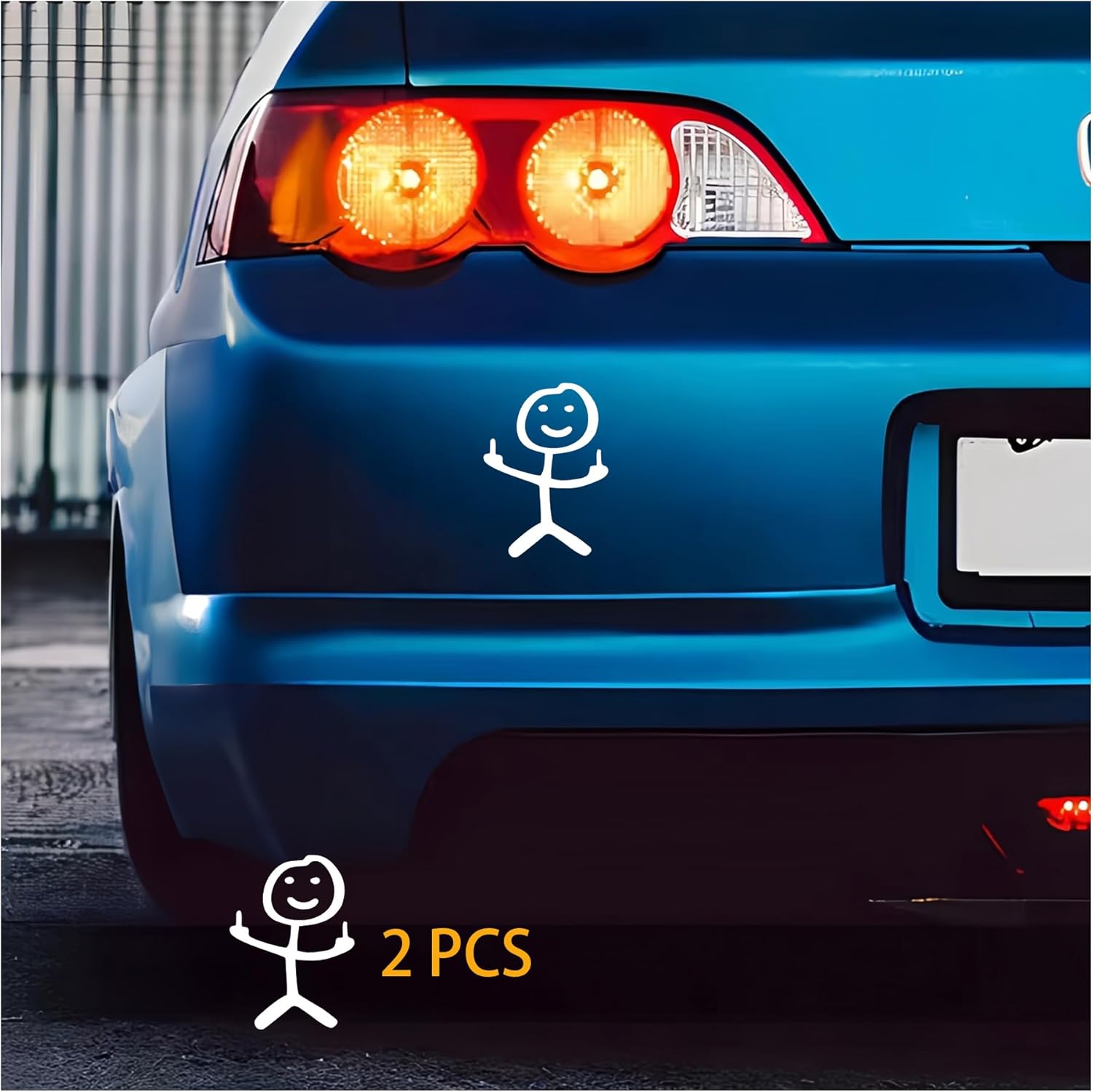 2Pcs Smiley Face Meme Stickers Funny Car Stickers Vinyl Car Decals ...