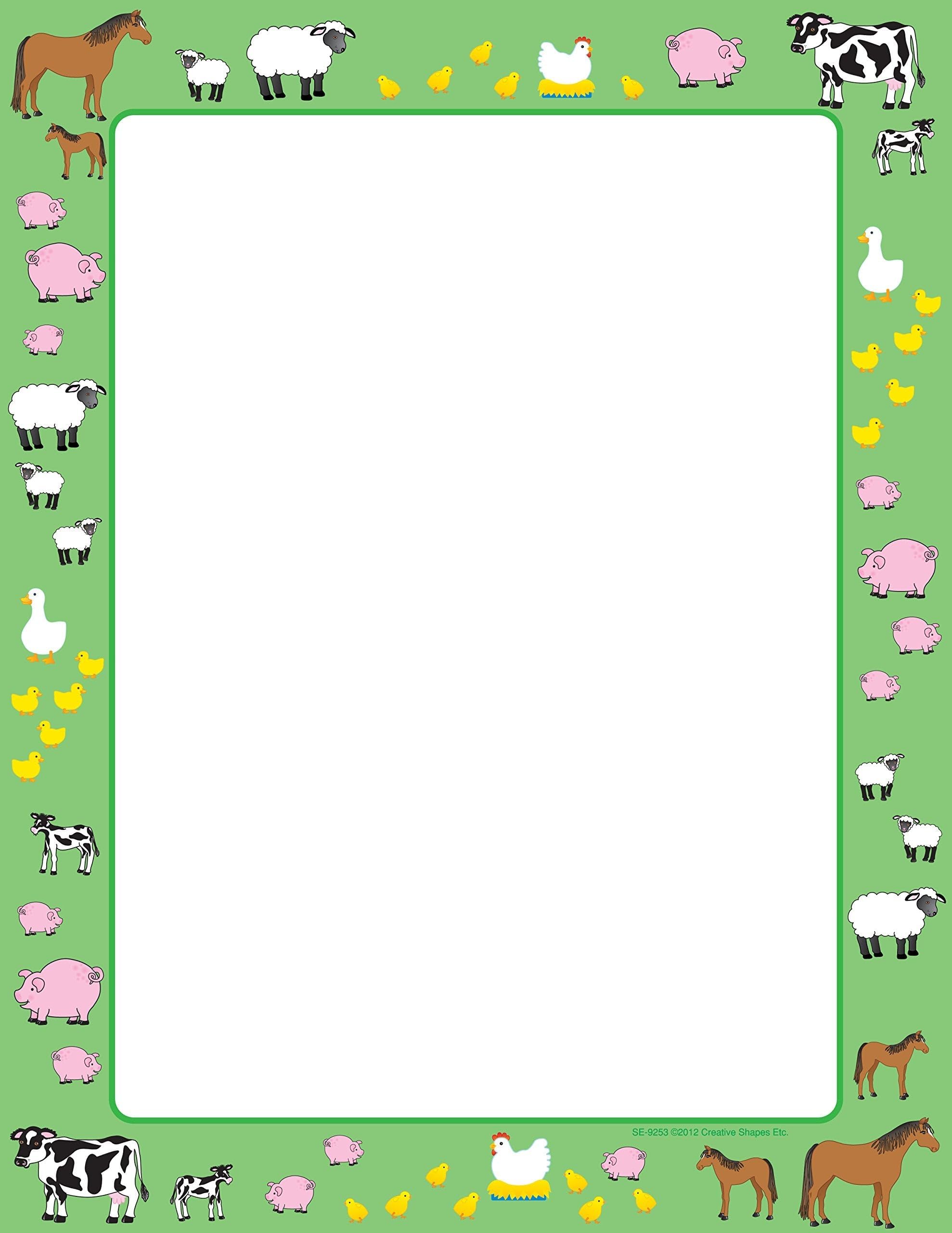 Amazon.com : Great Papers! Baby Zoo Animals Letterhead, 80 Count, 8.5 ...