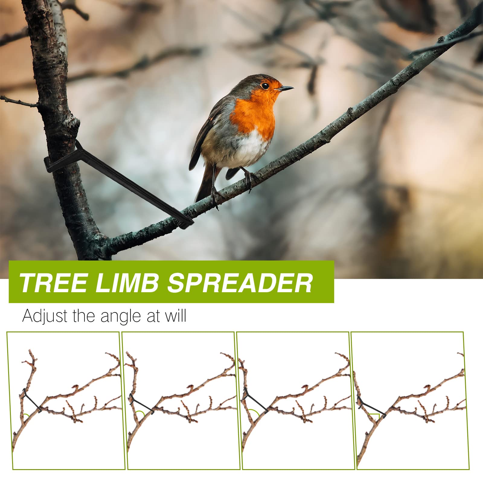 Snapklik.com : Lasnten 100 Pieces Black Fruit Tree Branch Limb Spreader ...