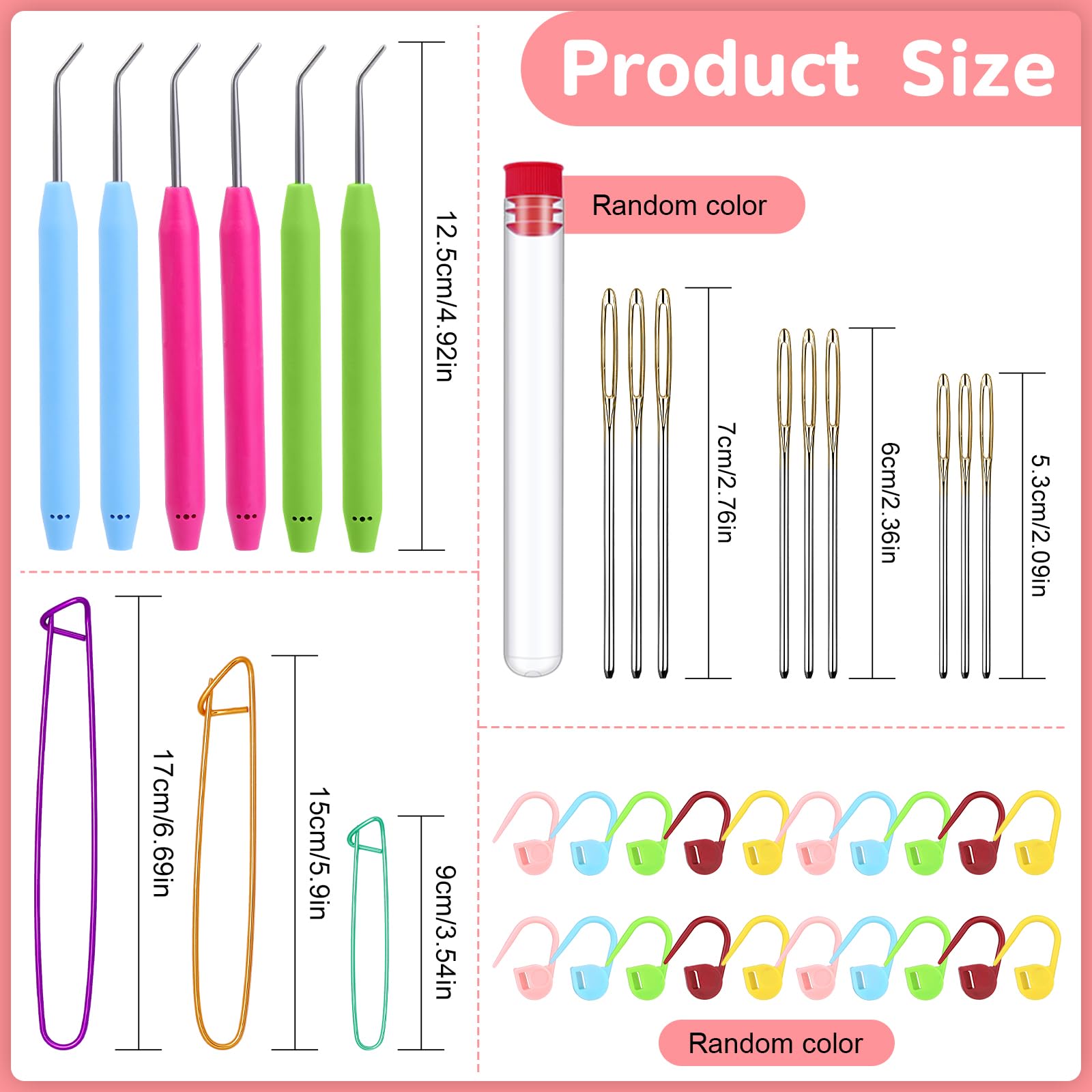 Snapklik.com : Loom Needle, Loom Hook Set, Colorful Knitting Loom Hook ...