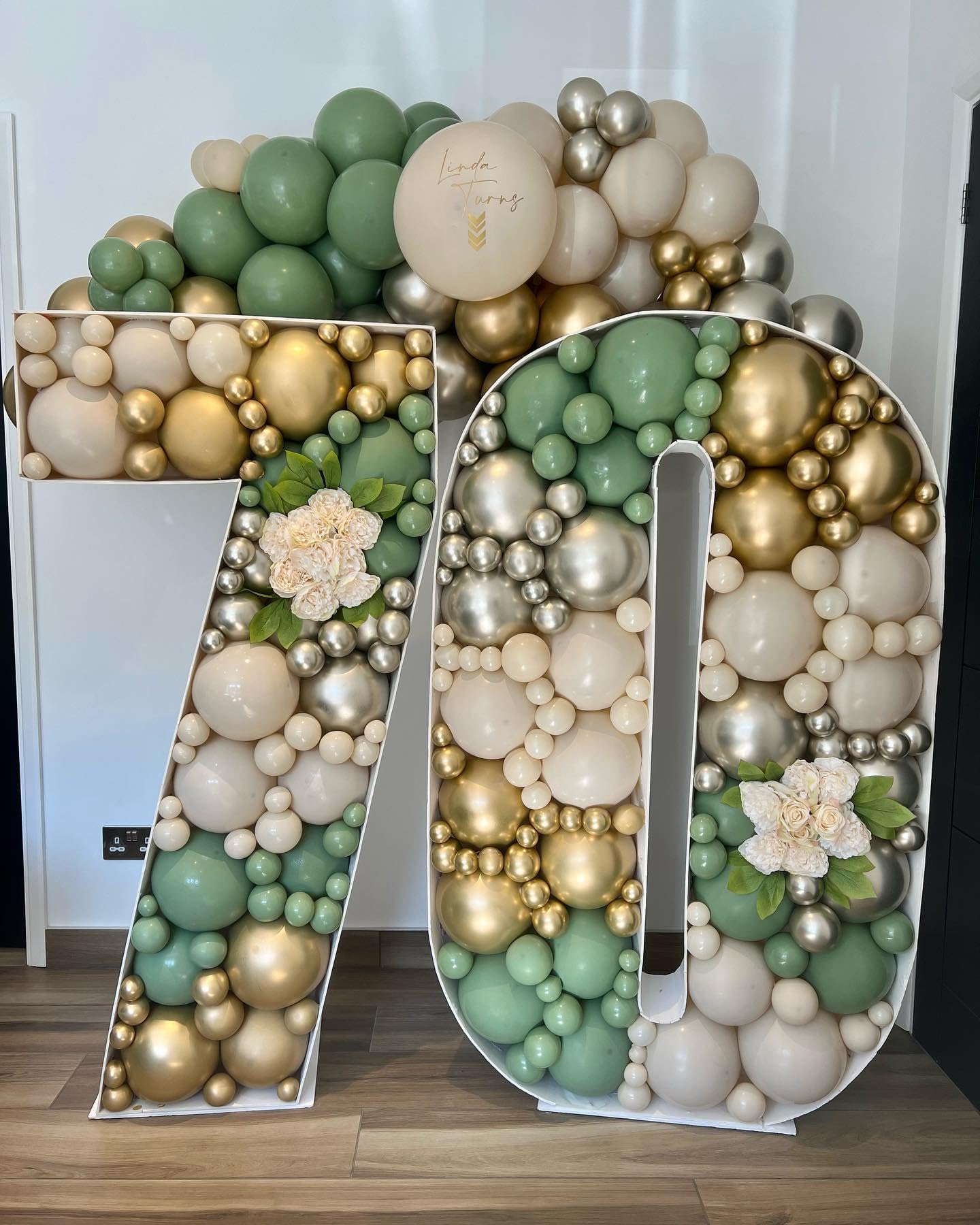 7 Balloon Mosaic Mosaic Big Numbers 7 Balloons Frame 65 Inch 5.4 ...