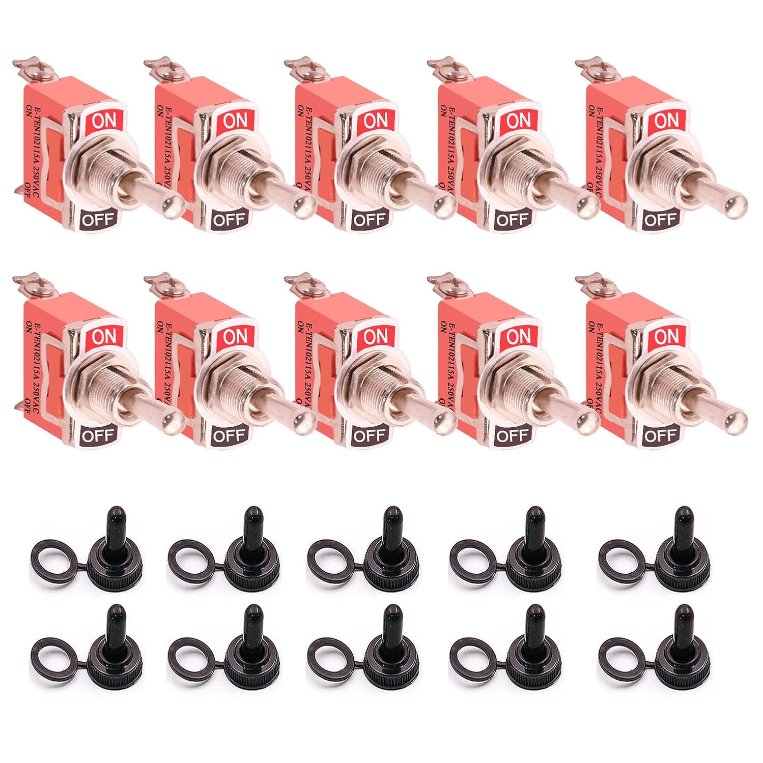 Amazon.com: DaFuRui Waterproof Toggle Switch，10Pack 2 Position 2 Pin ON ...