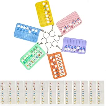 Chore Planning Chart Key Chains 6Pcs Chore Schedule Key Rings Daily ...