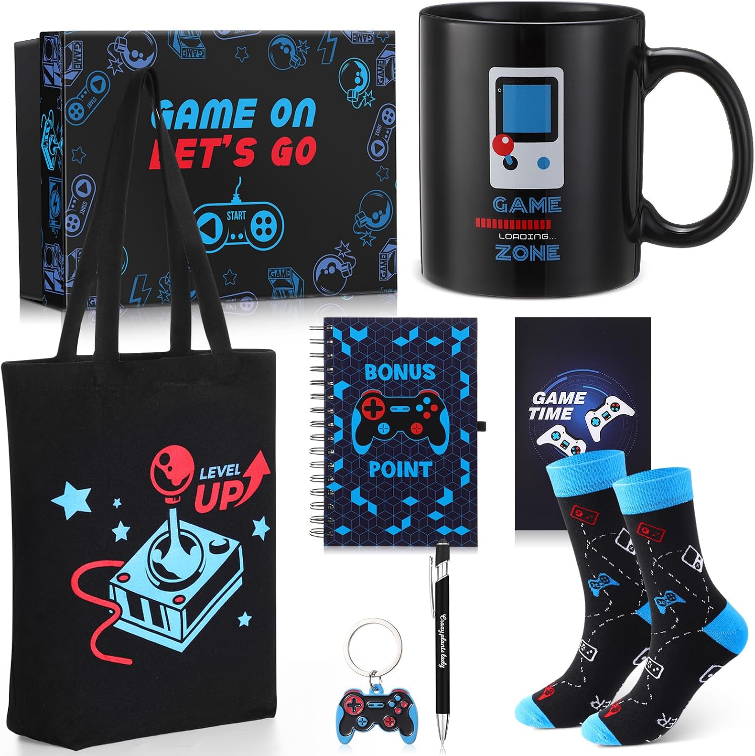 Amazon.com: Pickmesh 8 Pcs Gamer Gift Box Set Includes Gamer Theme ...