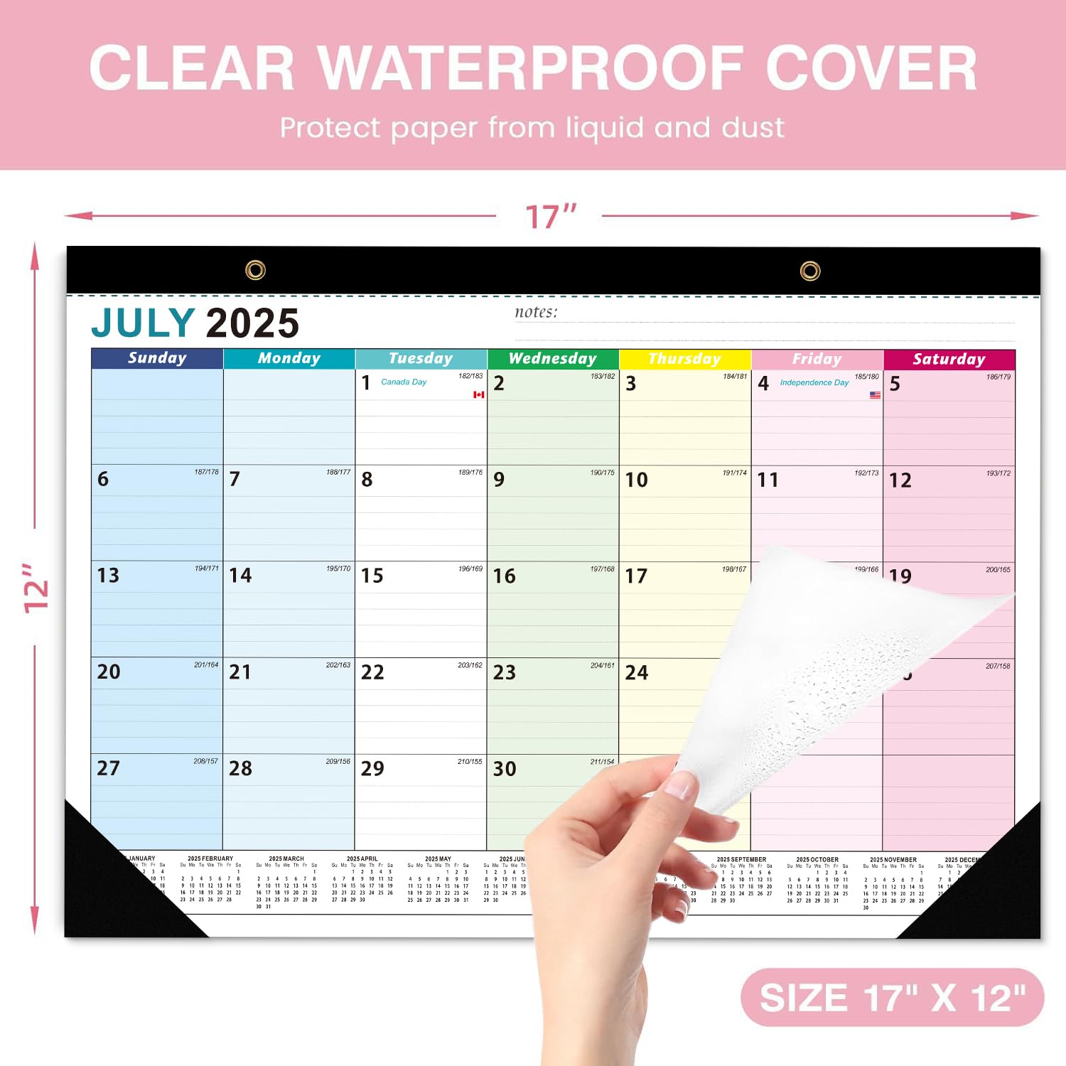 2026 Wall Planner A3 Family Calendar 2026 Wall Calendar,July 2025 To ...