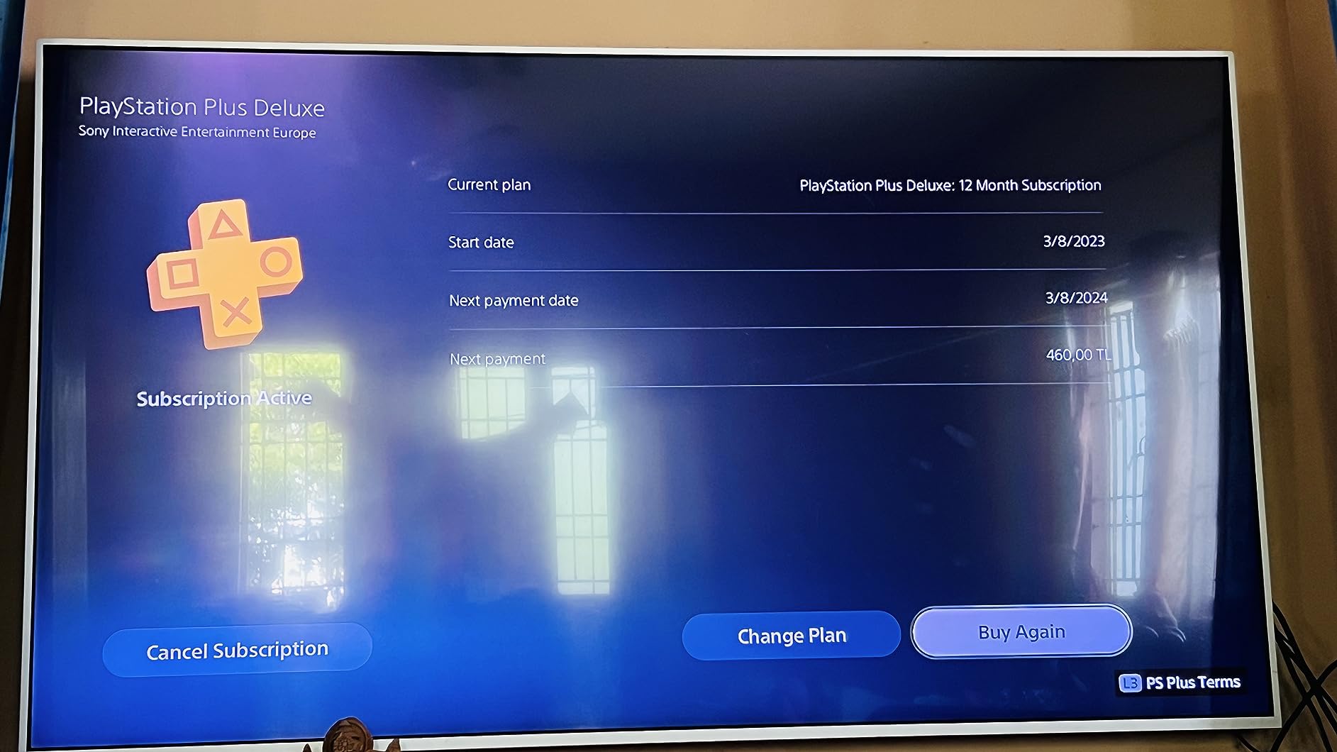 P S Plus + Deluxe 12 Month (1 Year ) Membership ( Single Console ...