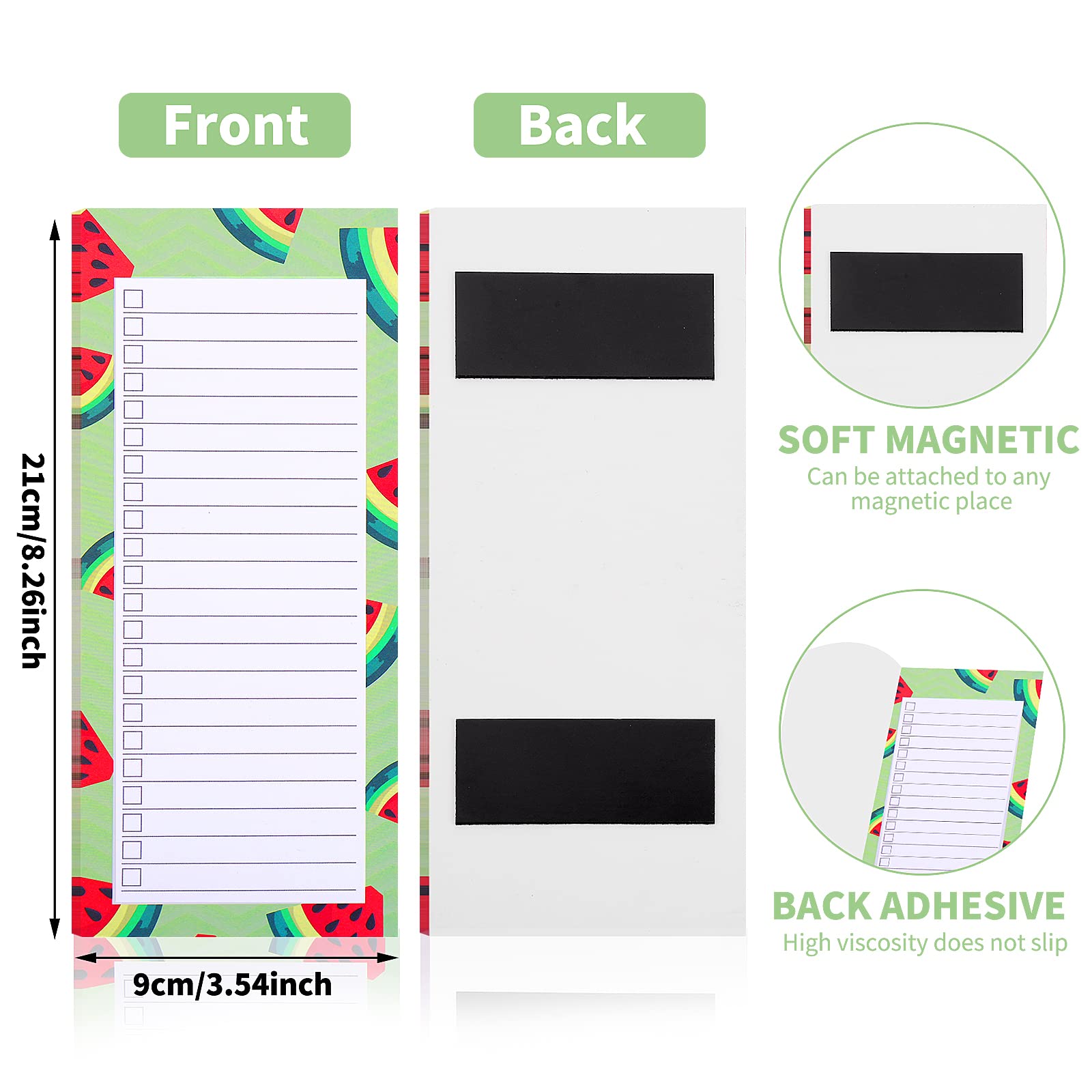 Refrigerator Notepad WIRESTER 3-Pack Magnetic S - 50 Sheets Each With ...