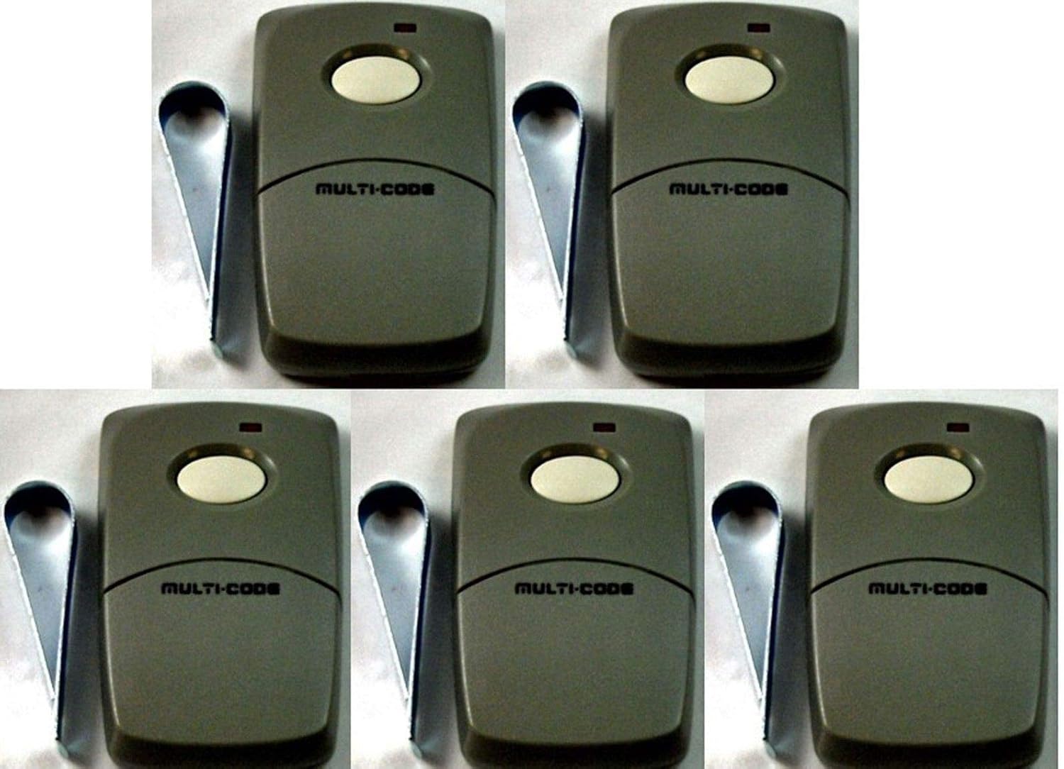 3089 Linear 5-Pack Multi-Code Gate Garage Door Opener 1 Button Remotes ...