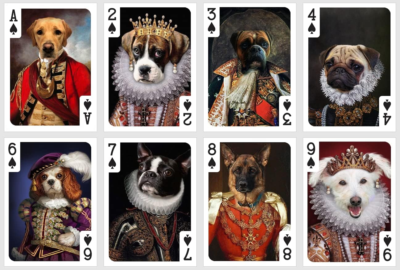 Amazon.com: Royal Pets Playing Cards. Renaissance cat and Dog Portraits ...