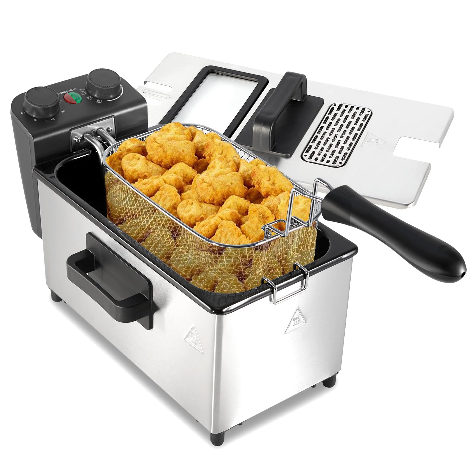 Amazon.com: 3L Deep Fryer with Basket, Electric Deep Fryer with Time ...