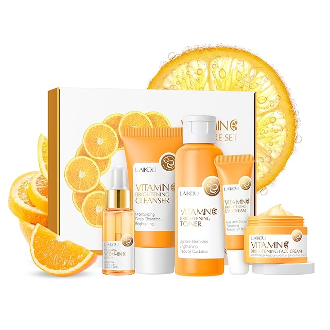 Amazon.com: LAIKOU Skin Care Set Vitamin C Women Beauty Gift Sets Skin ...