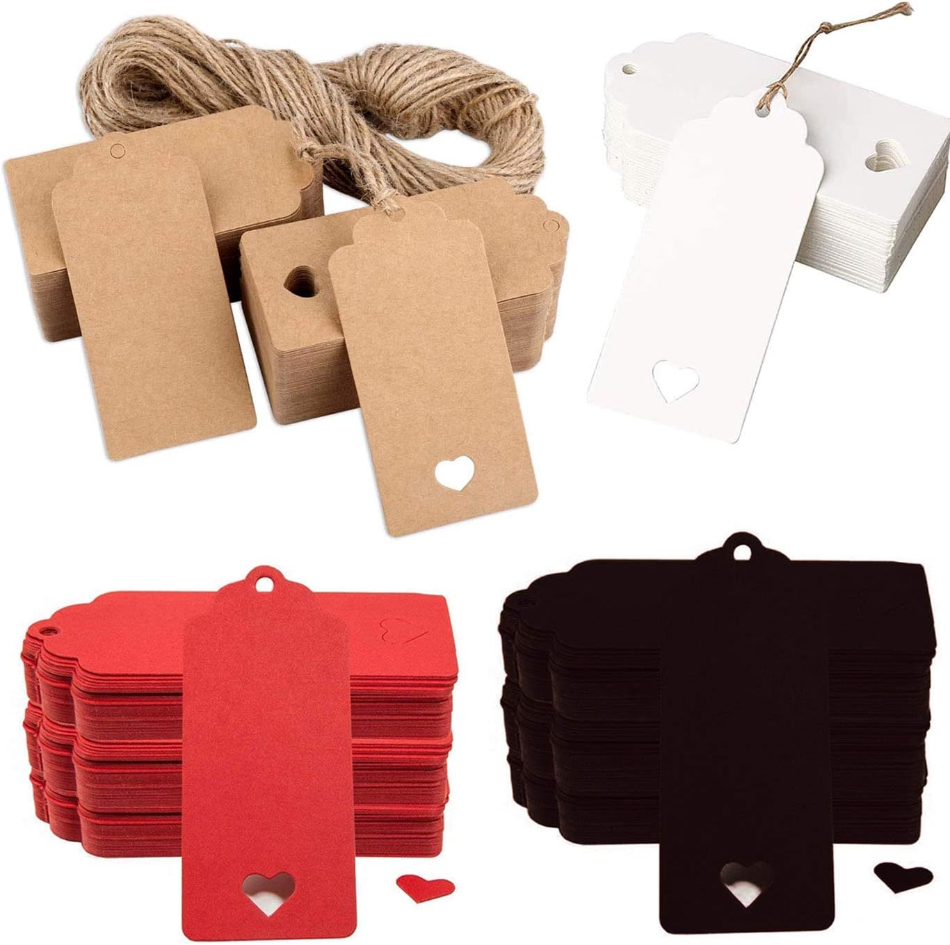 200 PCS Brown Kraft Paper Gift Tags with 25m Natural Jute Twine | Gifts ...