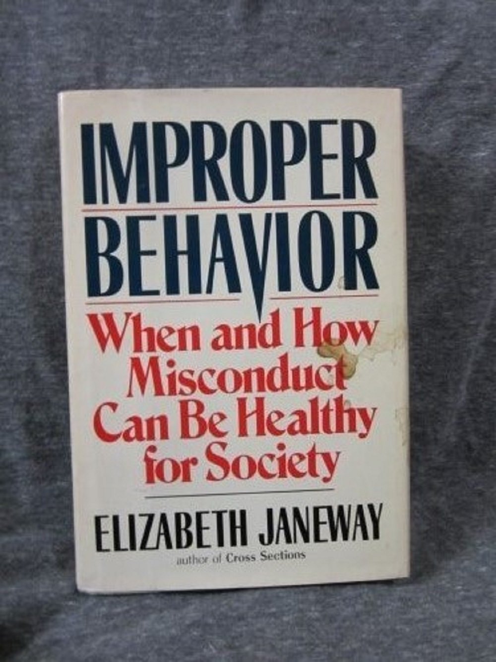 Improper Behavior: Janeway, Elizabeth: 9780688048976: Amazon.com: Books