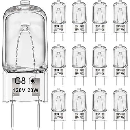 G8 Halogen Bulb 20W 120V Dimmable T4 JCD Type G8 Base Bi-Pin Xenon Bulb ...