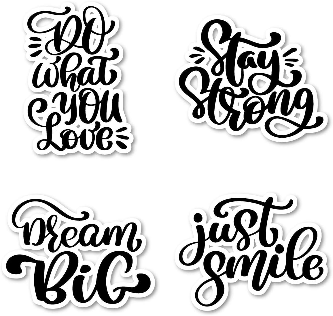 Amazon.com: Cursive Quotes Sticker Pack Inspirational Cursive Stickers ...