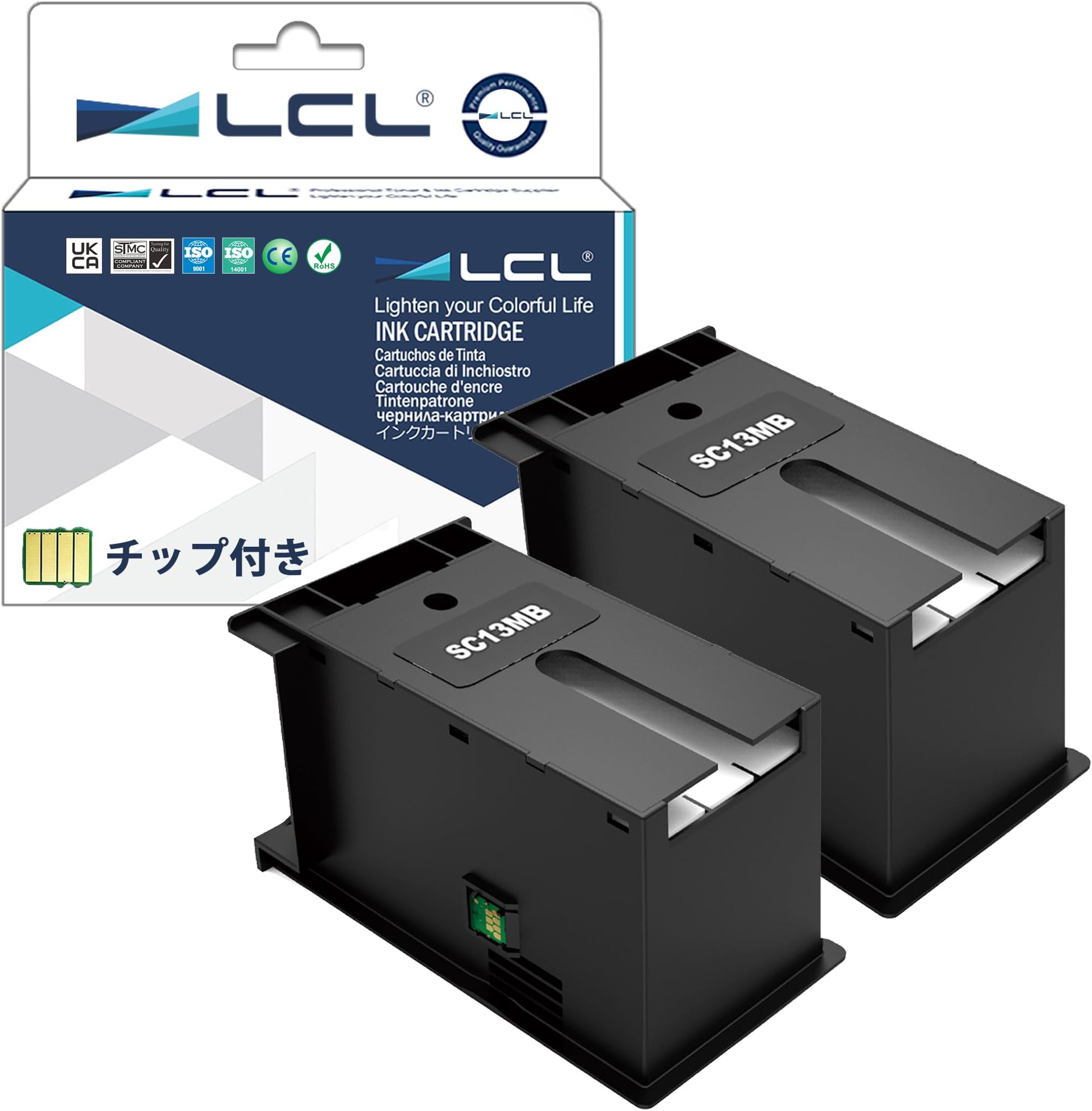Amazon.co.jp: LCL エプソン用 SC13 SC13MB 互換メンテナンスボックス (2パック) 対応機種：SC-F550 ...