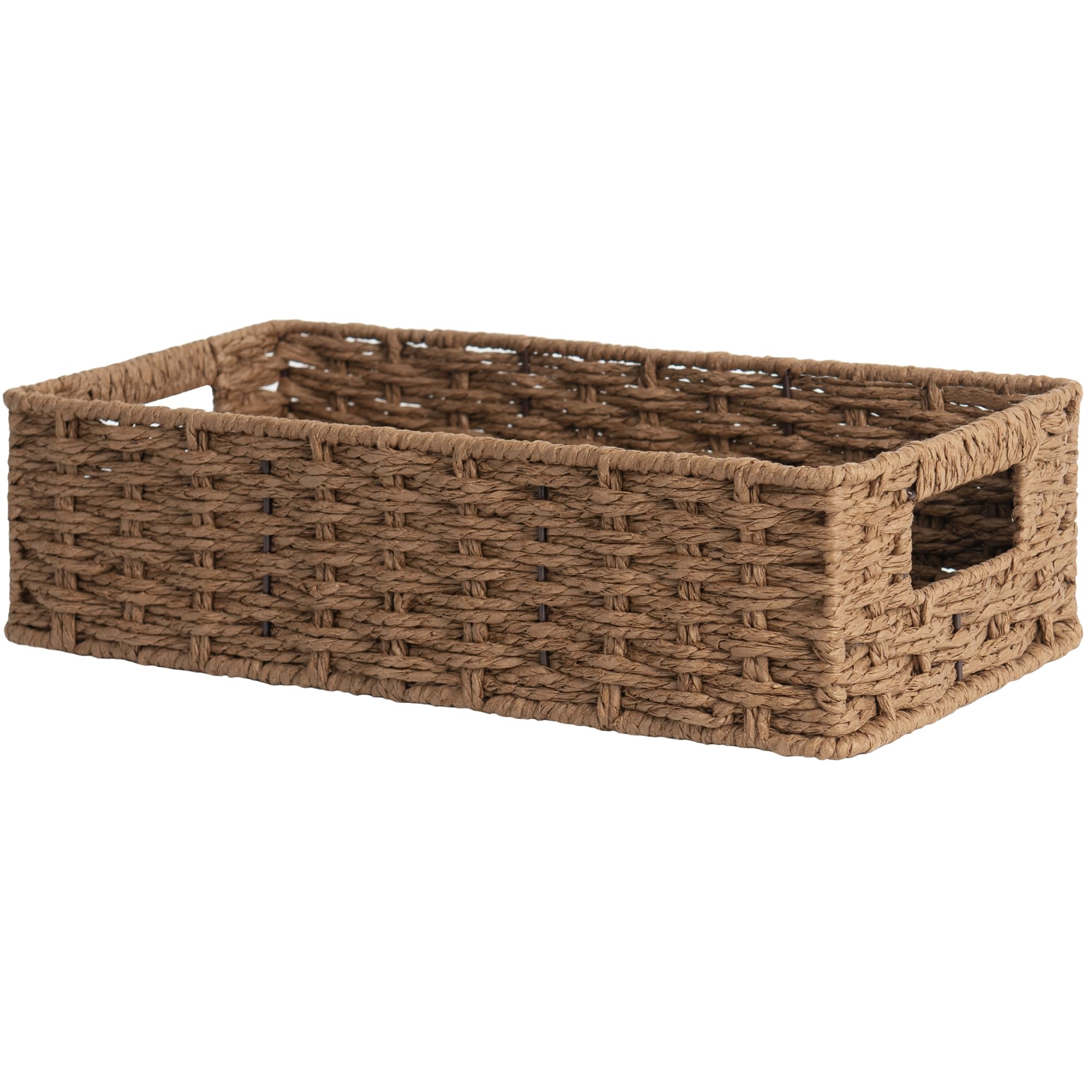 Snapklik.com : StorageWorks Toilet Tank Tray, Brown Round Paper Rope ...