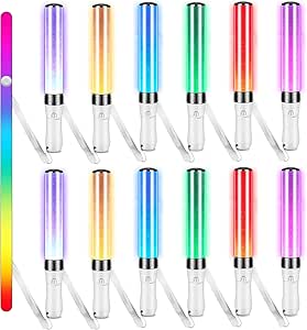 Amazon.com: LED Glow Sticks 15 Color Party Flashing Light Multicolor 2 ...