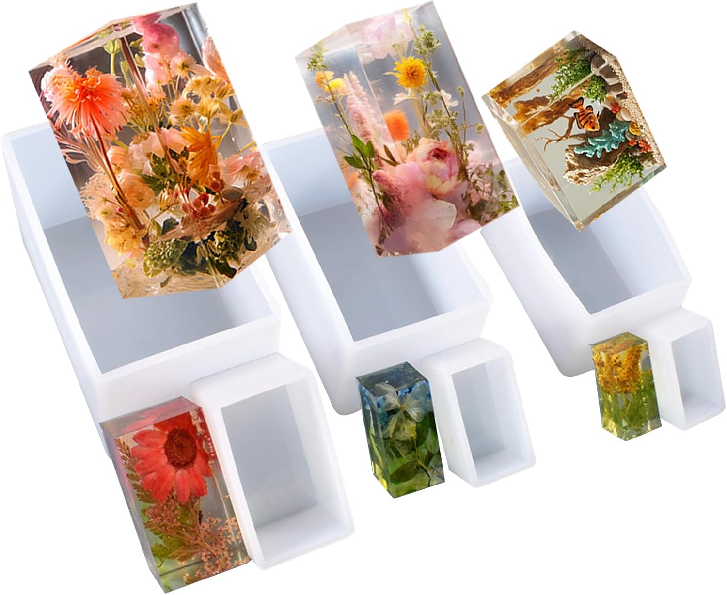 Amazon.com: Voaesdk Rectangle Resin Molds, 6 Sizes Rectangular Silicone ...