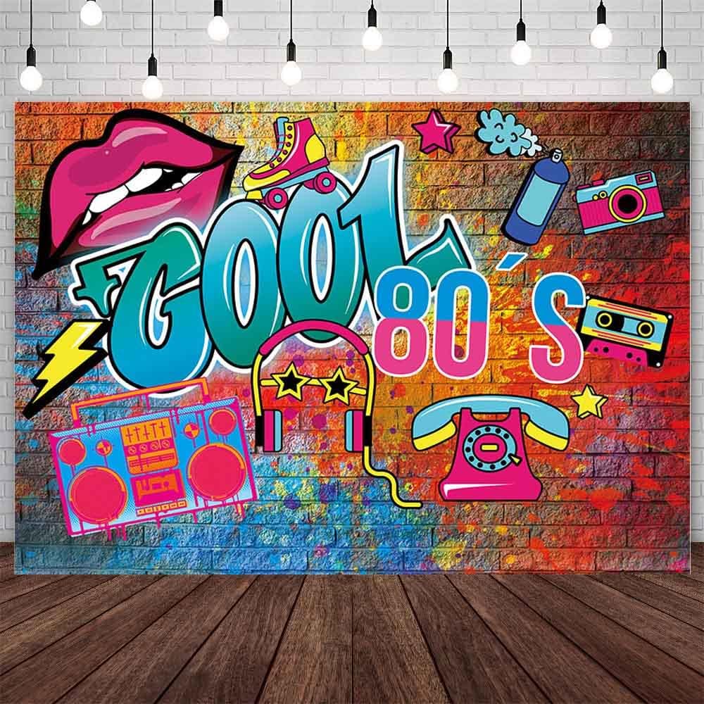 Amazon.com : SENDY 7x5ft 80'S Theme Backdrop 80's Hip Hop Disco ...