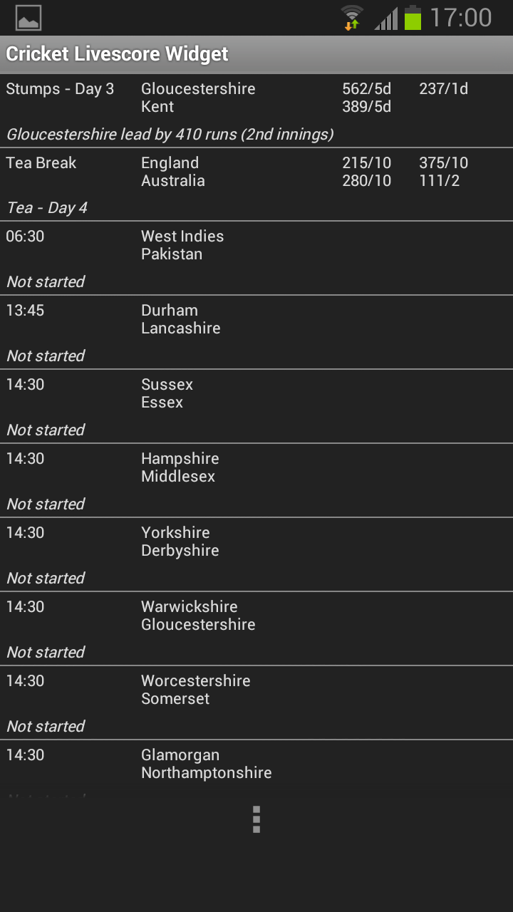 Cricket Livescore Widget:Amazon.de:Appstore for Android