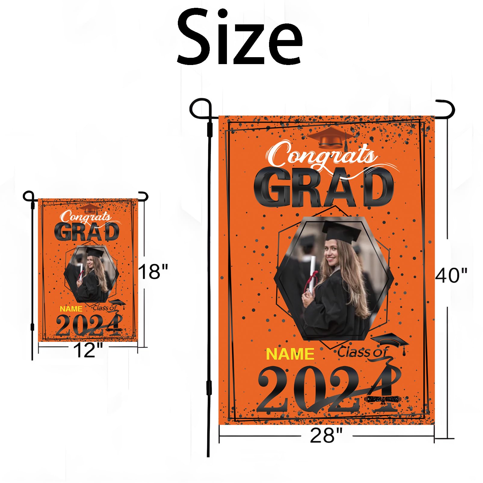 Snapklik.com : Dicodes Personalized Graduation Garden Flag 2024 ...