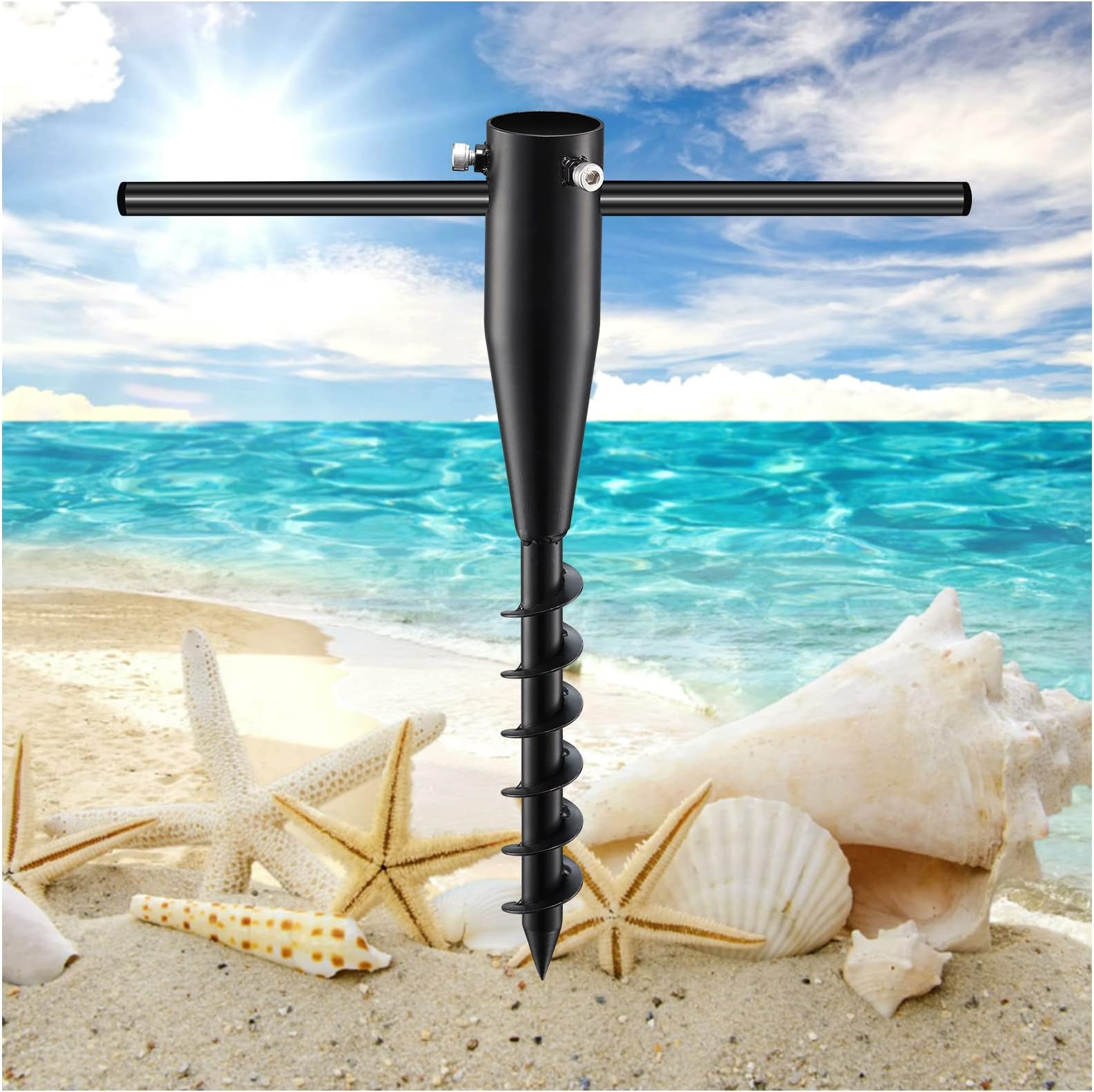 Amazon.com : Lcokeiy Beach Umbrella Sand Anchor - Heavy Duty Outdoor ...