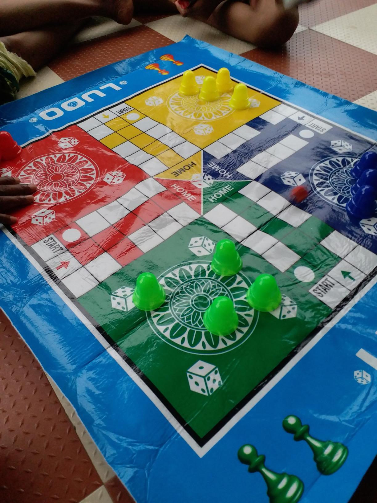 Buy vamika giant jumbo sized foldable ludo toy game foam mat with push ...