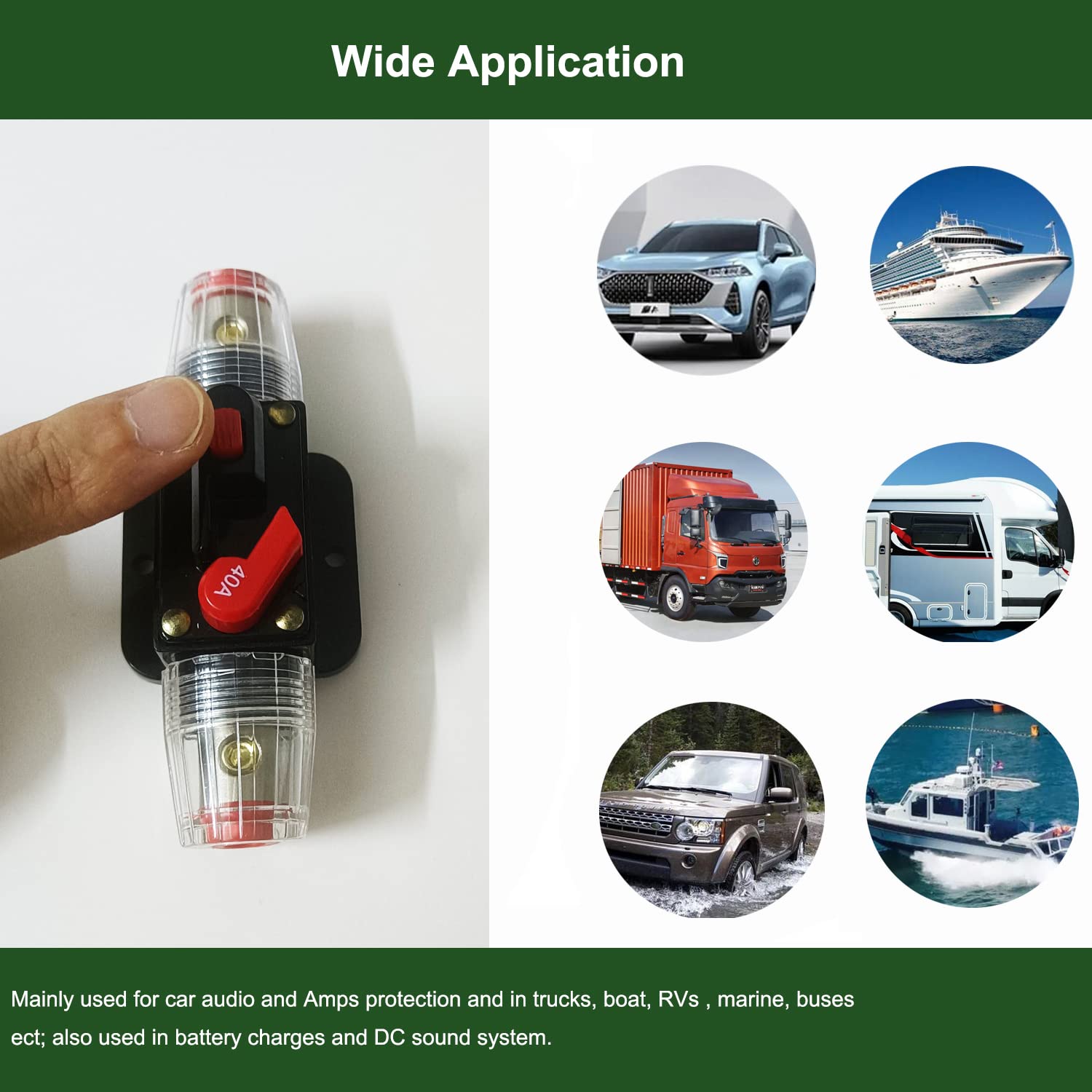 Snapklik.com : Tiwerlfe Circuit Breaker Manual Reset Waterproof Inline ...