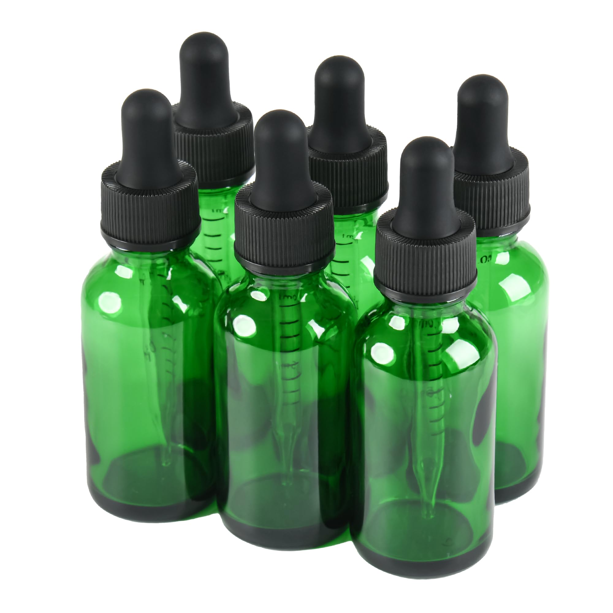 Amazon.com: NOOEEISS 6 Pcs, 1oz Dropper Bottle, Green Glass Eye Dropper ...