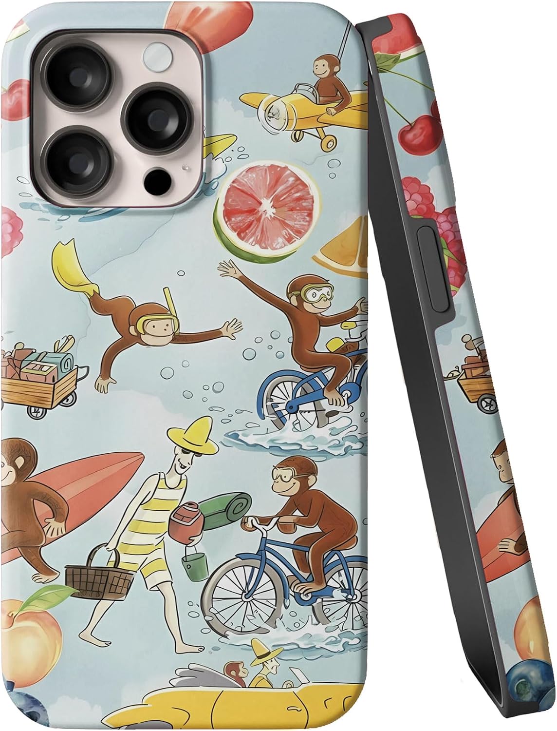 Amazon.com: Curious George Phone Case Cute Monkey & Banana Custom Text ...