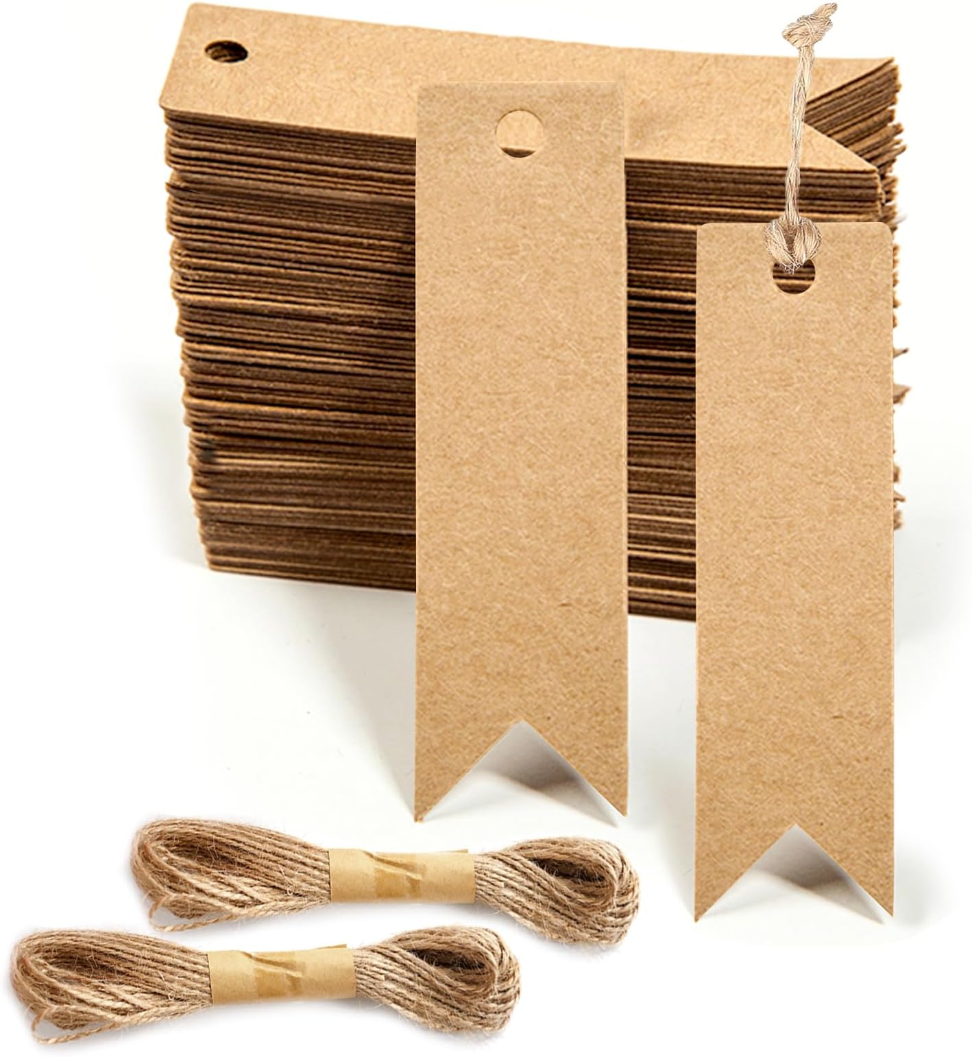 Wanderings Vintage Handmade White Deckle Edge Tags - only 3.75 x 1.75 ...