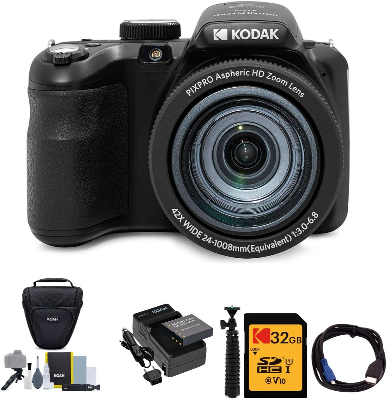 Amazon.com : Kodak PIXPRO AZ528 Astro Zoom 16MP Full HD Digital Camera ...