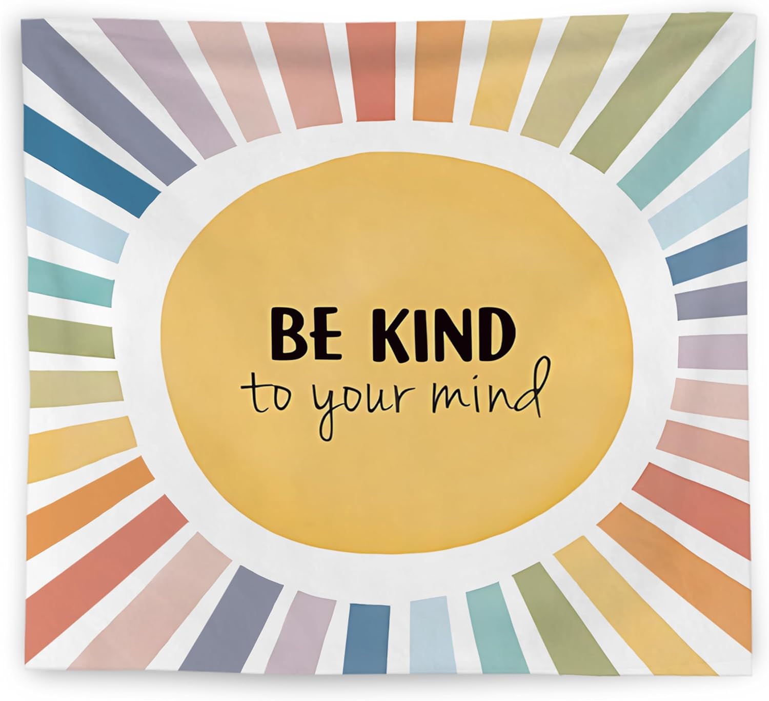 Amazon.com: WNAGT Boho Colorful Sunshine Be Kind to Mind Inspirational ...