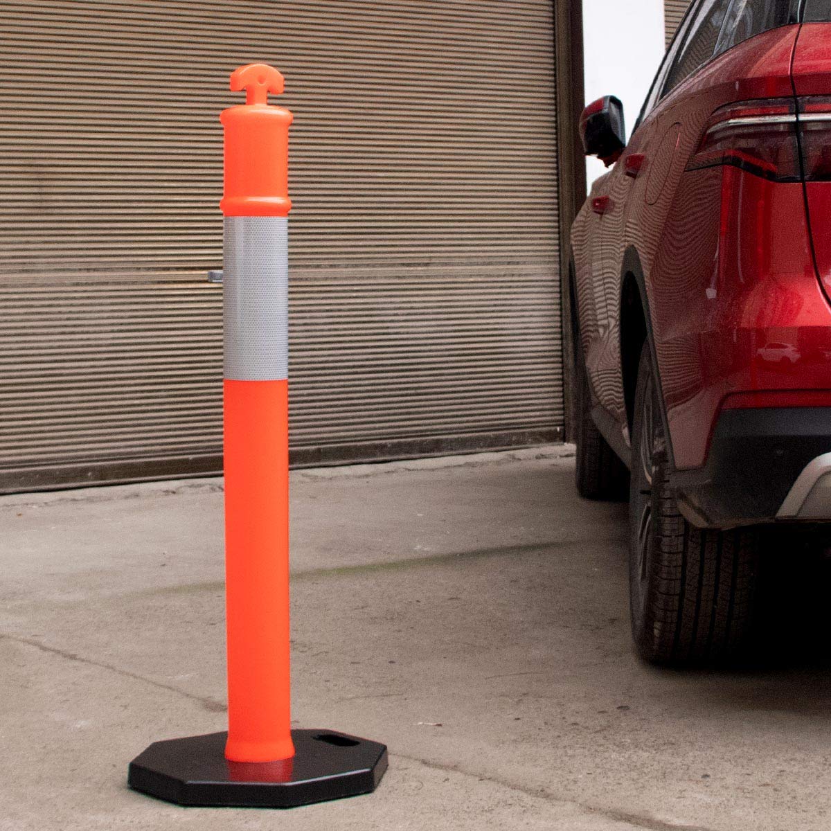 3 Pack 44" Delineator Post Cone, Orange PE Height Post, Parking Posts ...