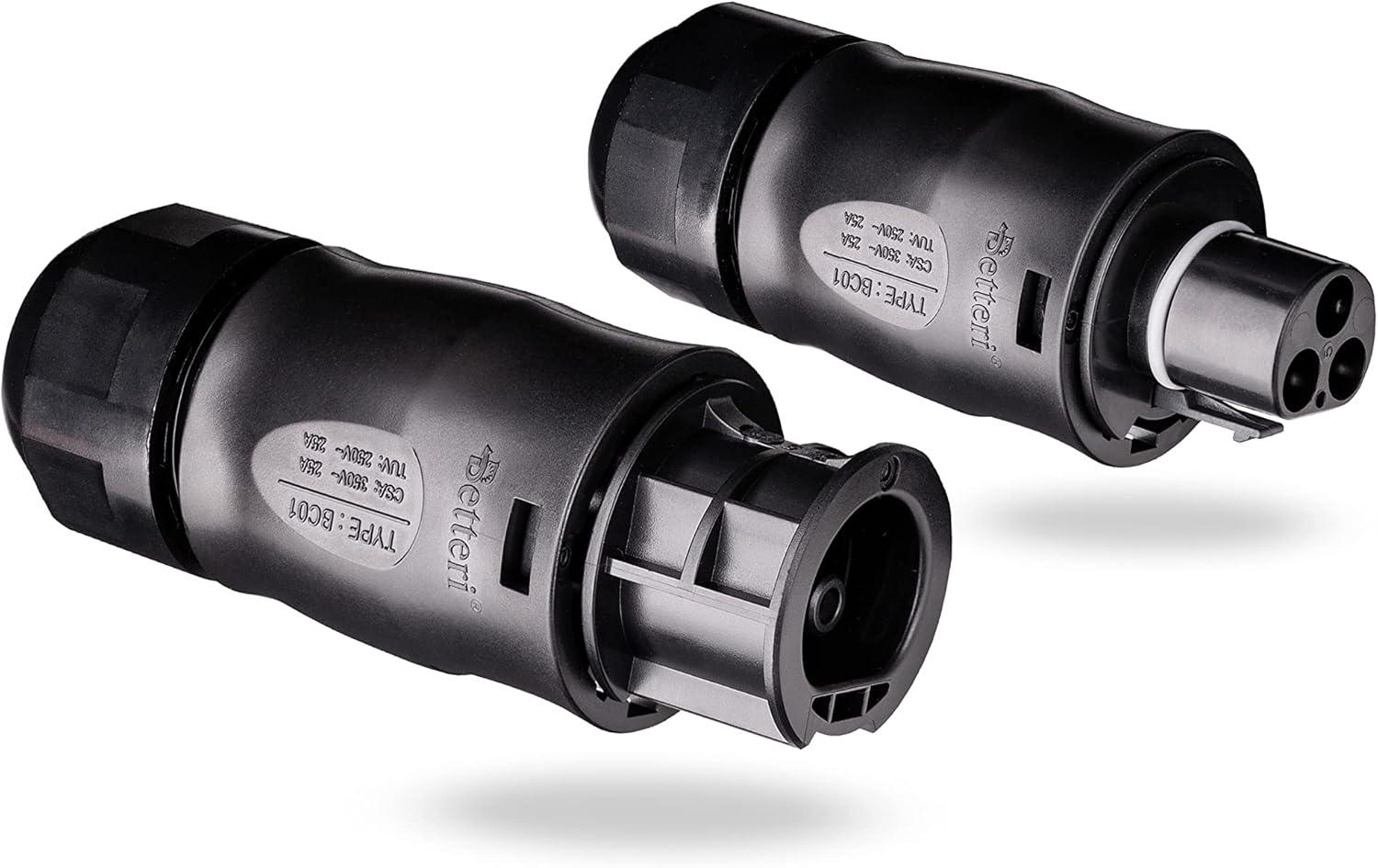 Betteri BC01 Stecker Kupplung 3 Polig zum Verbinden von Zwei ...