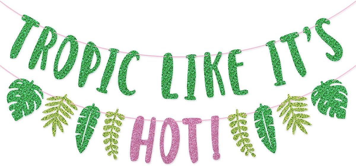Amazon.com: Tropic Like It's Hot Banner, Hawaii Aloha Luau Party Decor ...