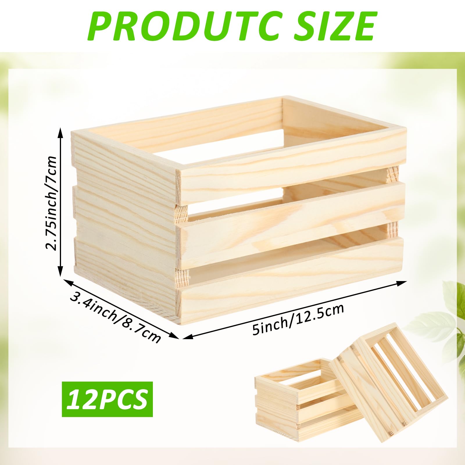 Snapklik.com : Sibosen 12PCS Decorative Wood Crates Nesting Storage ...