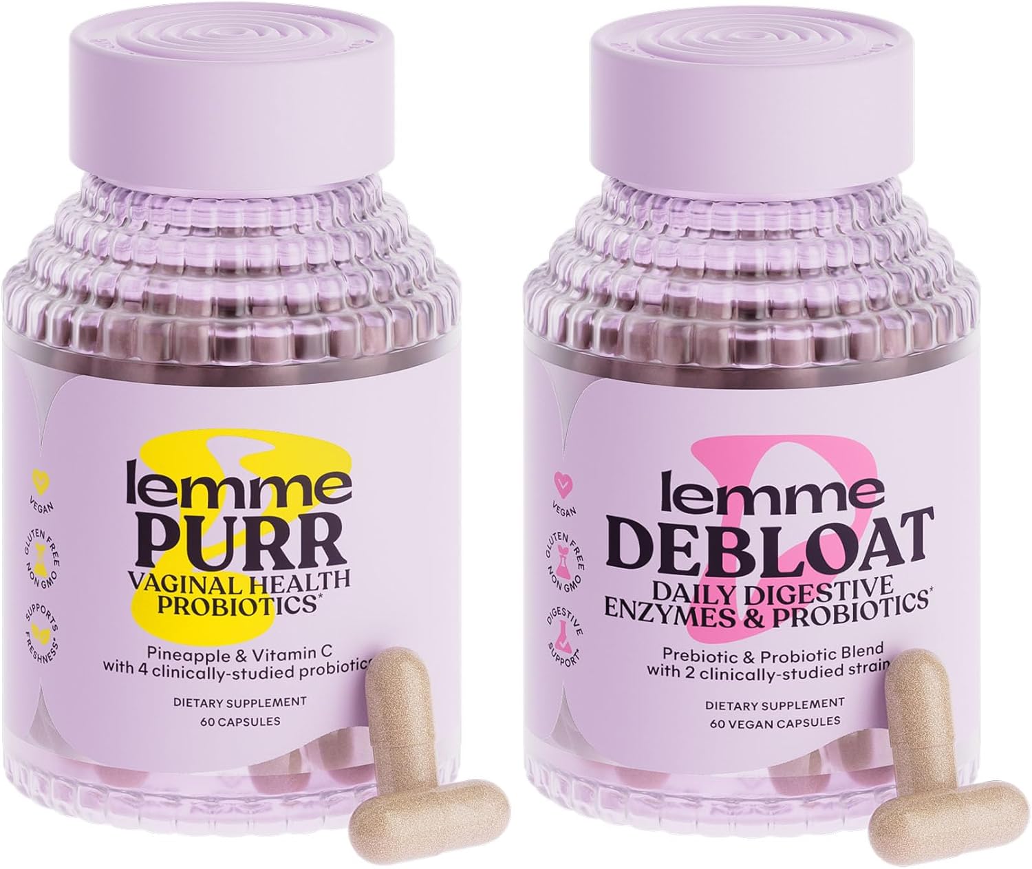 Amazon.com: Lemme Purr & Debloat Capsule Bundle - Vaginal Health ...