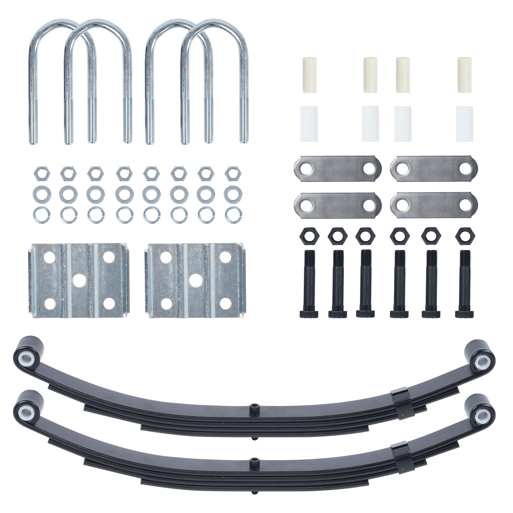 Amazon.com: Trailer Leaf Spring Kit,4 Leaf 1750lb Capacity Double Eye ...